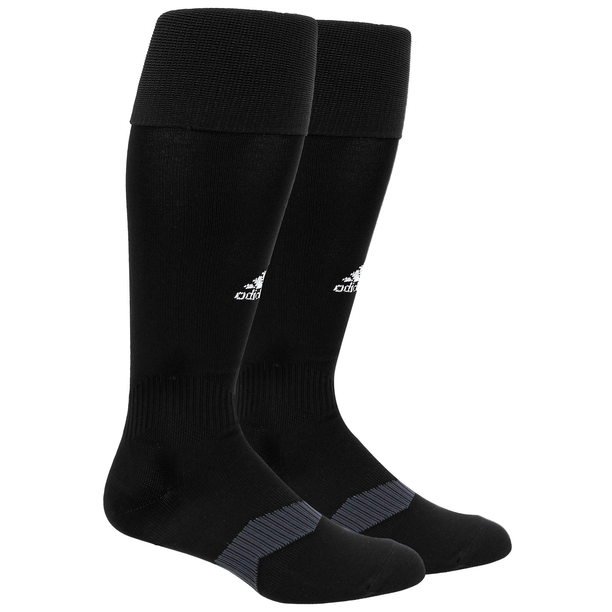 adidas Metro 4 Soccer Socks for Boys, Girls, Men and Women (1-Pair), Black/Night Grey/White, Medium