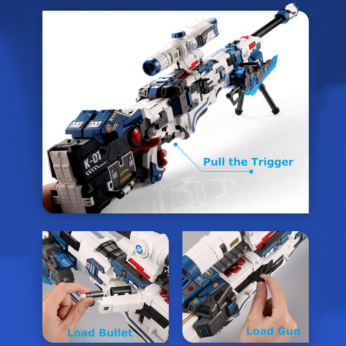 NBK Deformation Toy King of Sniper Oversized Action Figure Robot Model Deformed Original Gift for Kids Adults