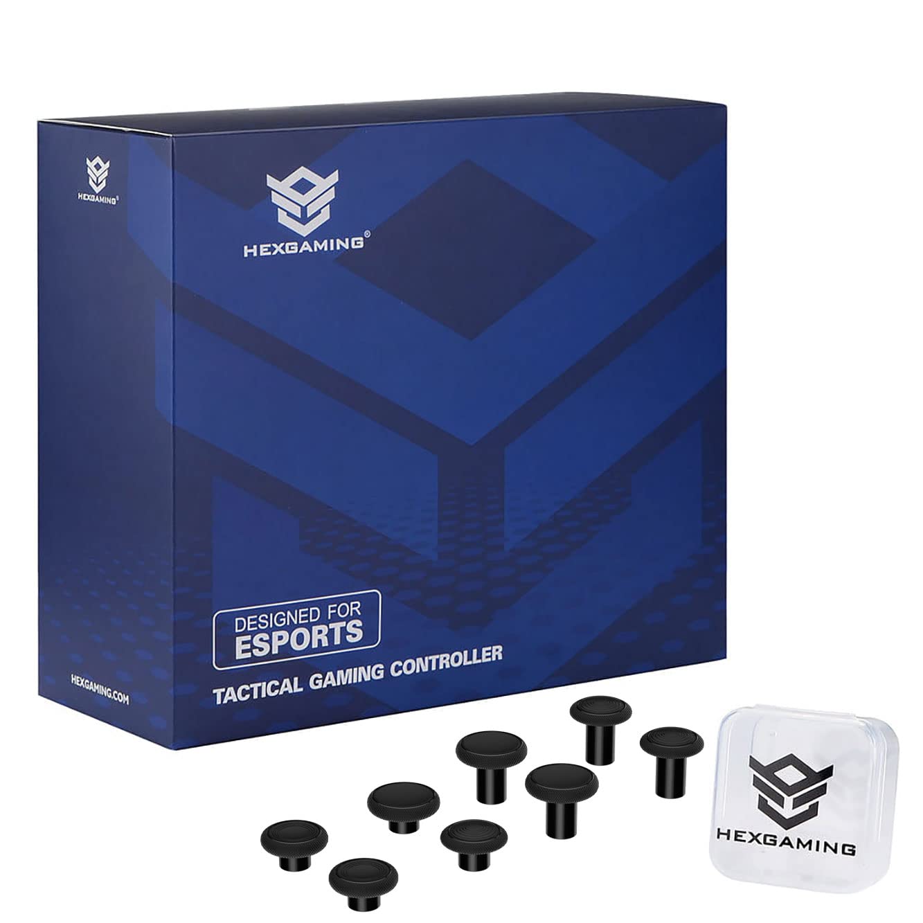 HEXGAMING ULTIMATE 4 Mappable Back Buttons & Replaceable Thumbsticks & Hair Trigger Black Rubberized Grip Compatible with ps5 Pro Custom Controller PC Wireless FPS eSport Gampad - Green Leaves