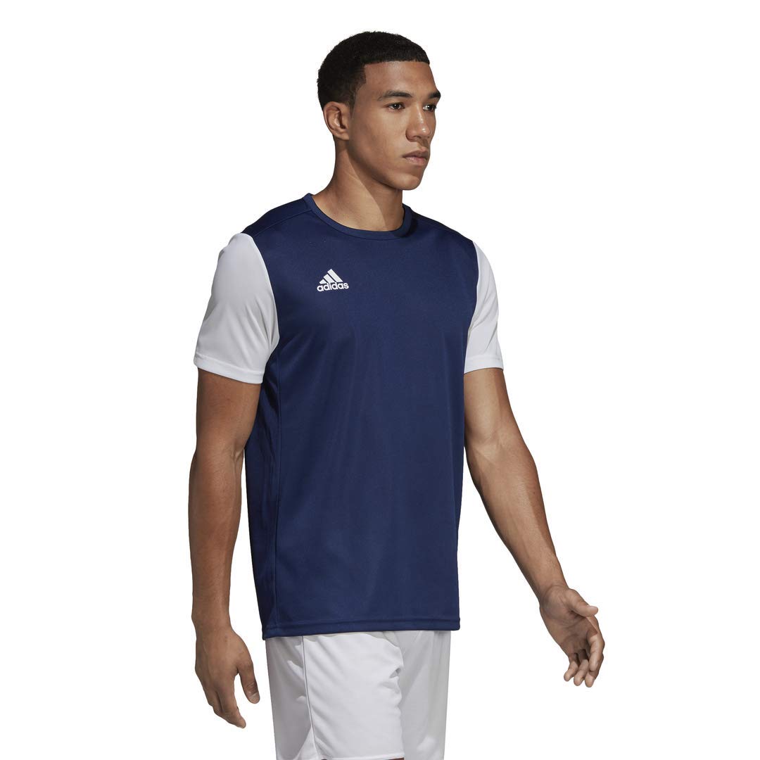 adidas Originals Mens Estro 19 JSY Jersey, Dark Blue/White, Large US