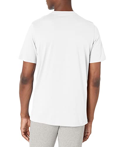 adidas Originals Men's Adicolor Trefoil Tee, White/Semi Screaming Green, Large