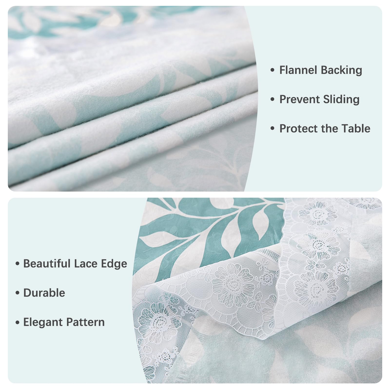 JUCFHY Vinyl Tablecloth with Flannel Backing,Plastic Waterproof Rectangular Tablecloths,Easy Clean Spillproof Table Cloth for Indoor & Outdoor, Easy Care Table Cover(Brown Stripes,58 x 84 Inch)