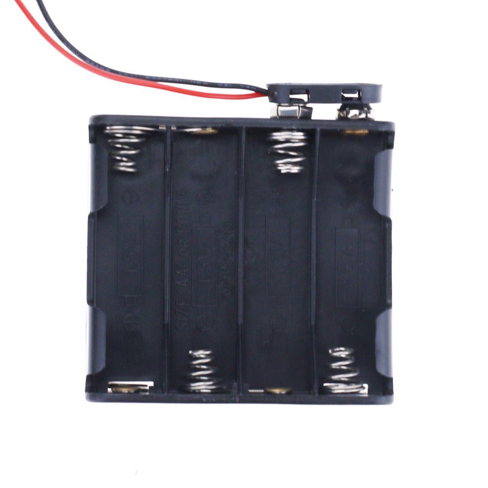 Hilitchi 2Set 8 x AA Thicken Battery Holder and T Type Wired Battery Clip Standard Snap Connector