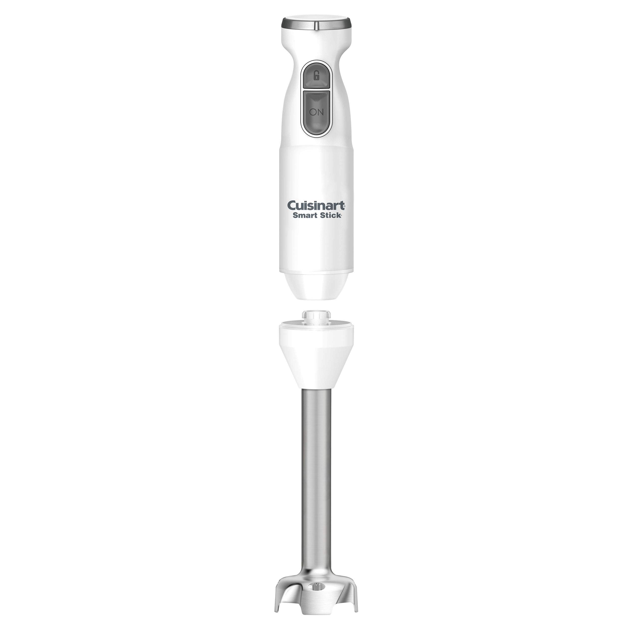Cuisinart Hand Blender, Smart Stick 2-Speed Hand Blender- Powerful & Easy to Use Stick Immersion Blender-for-Shakes, Smoothies, Puree, Baby Food, Soups & Sauces, Stainless Steel, CSB-175P1,White