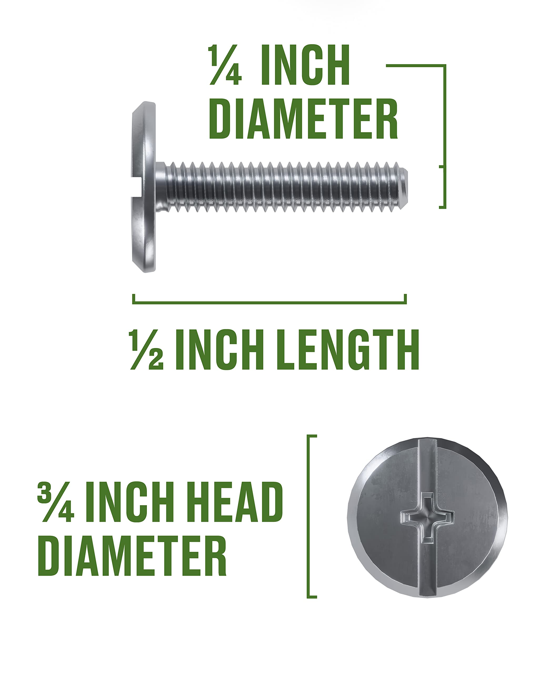 Hillman 831488 1/4 X 1/2-Inch Stainless Steel Hurricane Bolt, 100-Pack