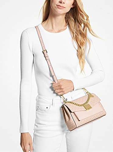 Michael Kors Lita Medium Two-Tone Logo Crossbody Bag Ballet