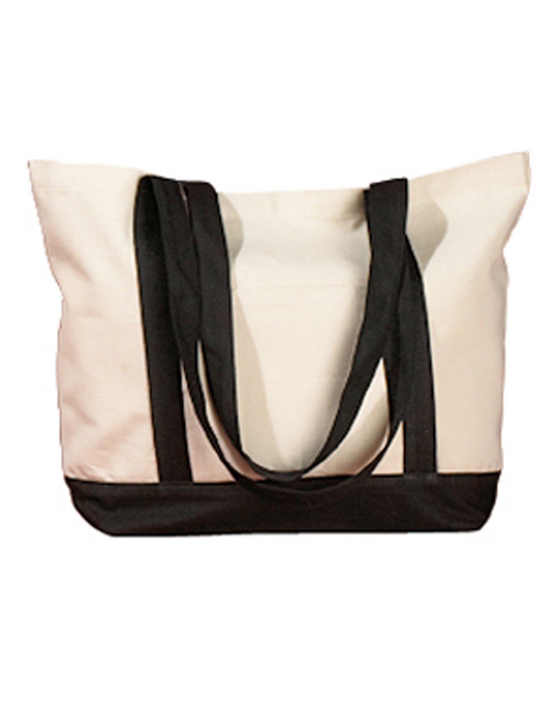 BX 12 OZ CTN CANVAS BOAT TOTE (NATURAL/BLACK) (OS)