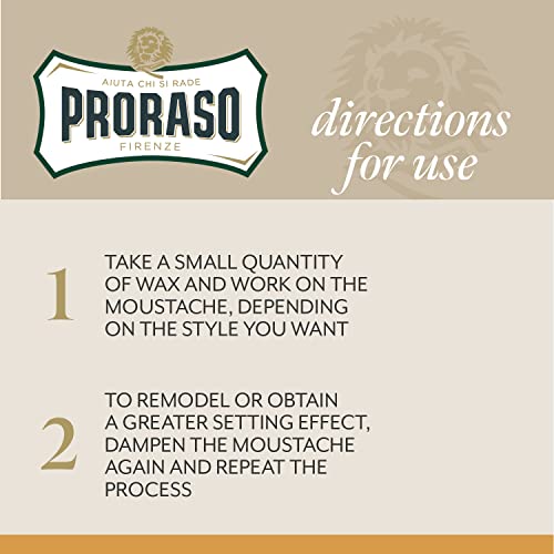 Proraso Moustache Wax, 0.5 oz (Pack of 1)