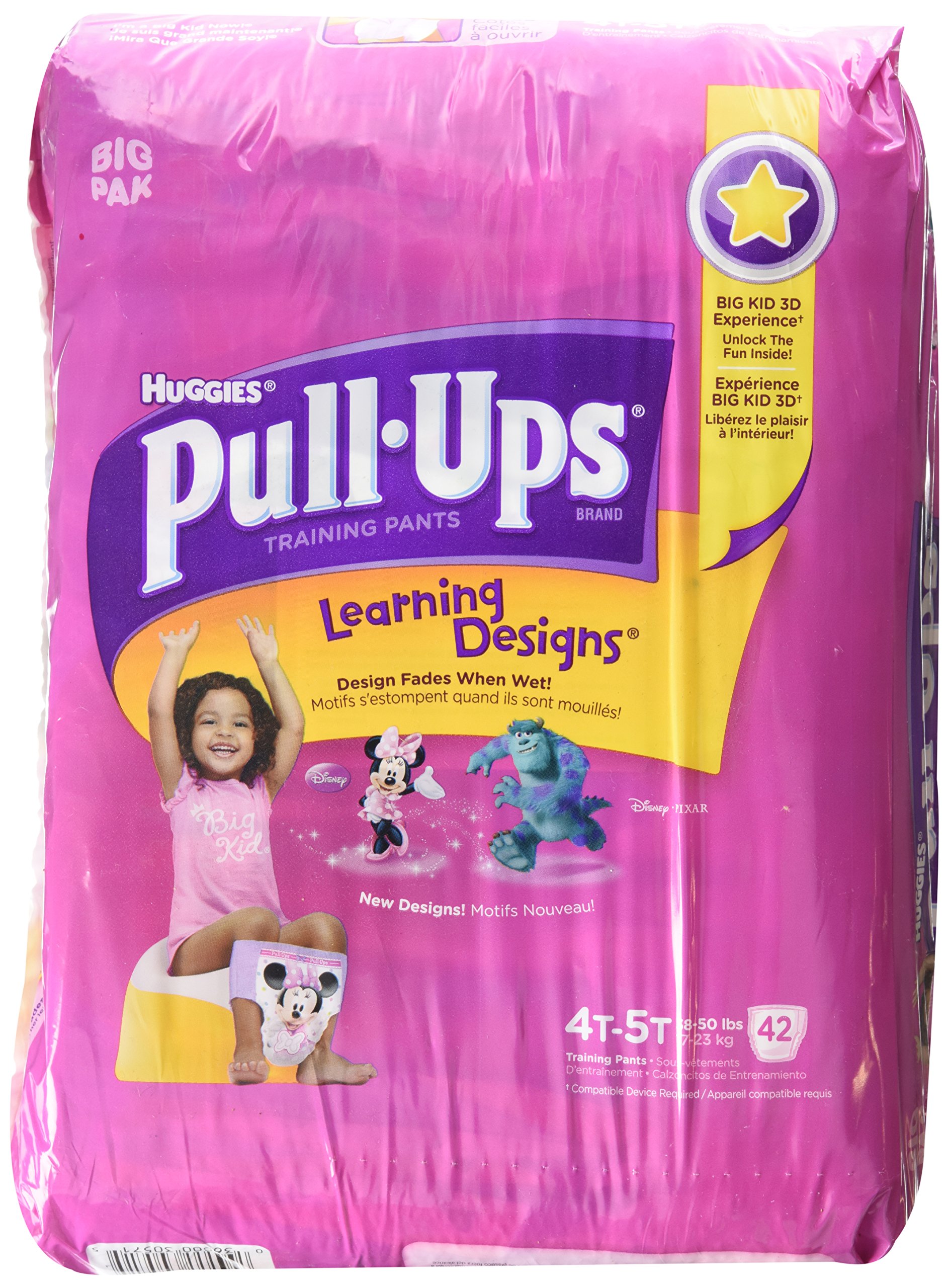 Pull-Ups Learning Design Training Pants, 4T-5T, Girls, 42 ct