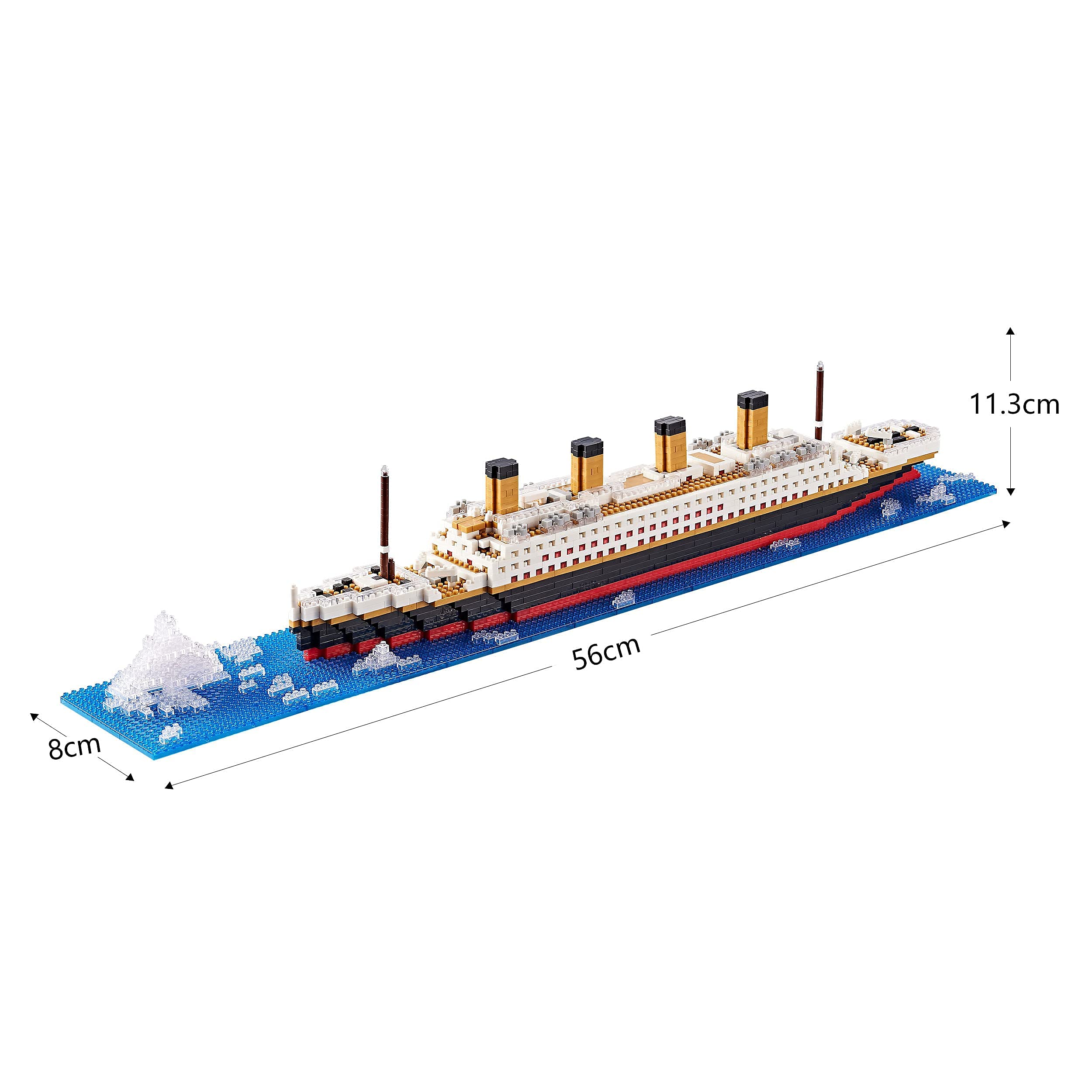 DAFDAG Titanic Large Size Mini Building Blocks Building Kit for DIY Mini Building Blocks and Toy Gifts for Adults or 14+ Kids (1872 Pieces)