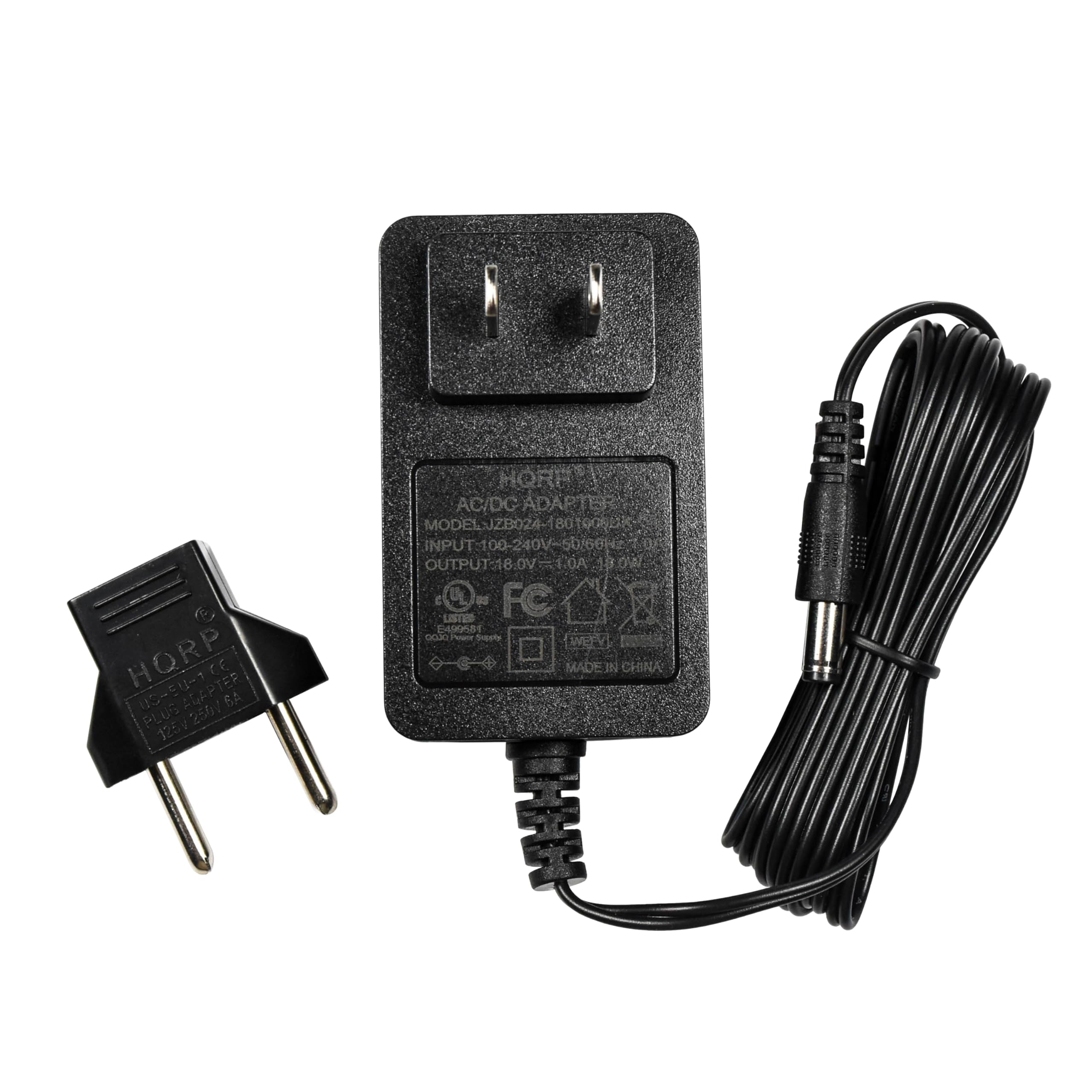 HQRP AC Adapter Compatible with Samson Expedition XP106 Portable Sound System Power Supply Cord Charger Adaptor Samsontech XP-106 + Euro Plug Adapter