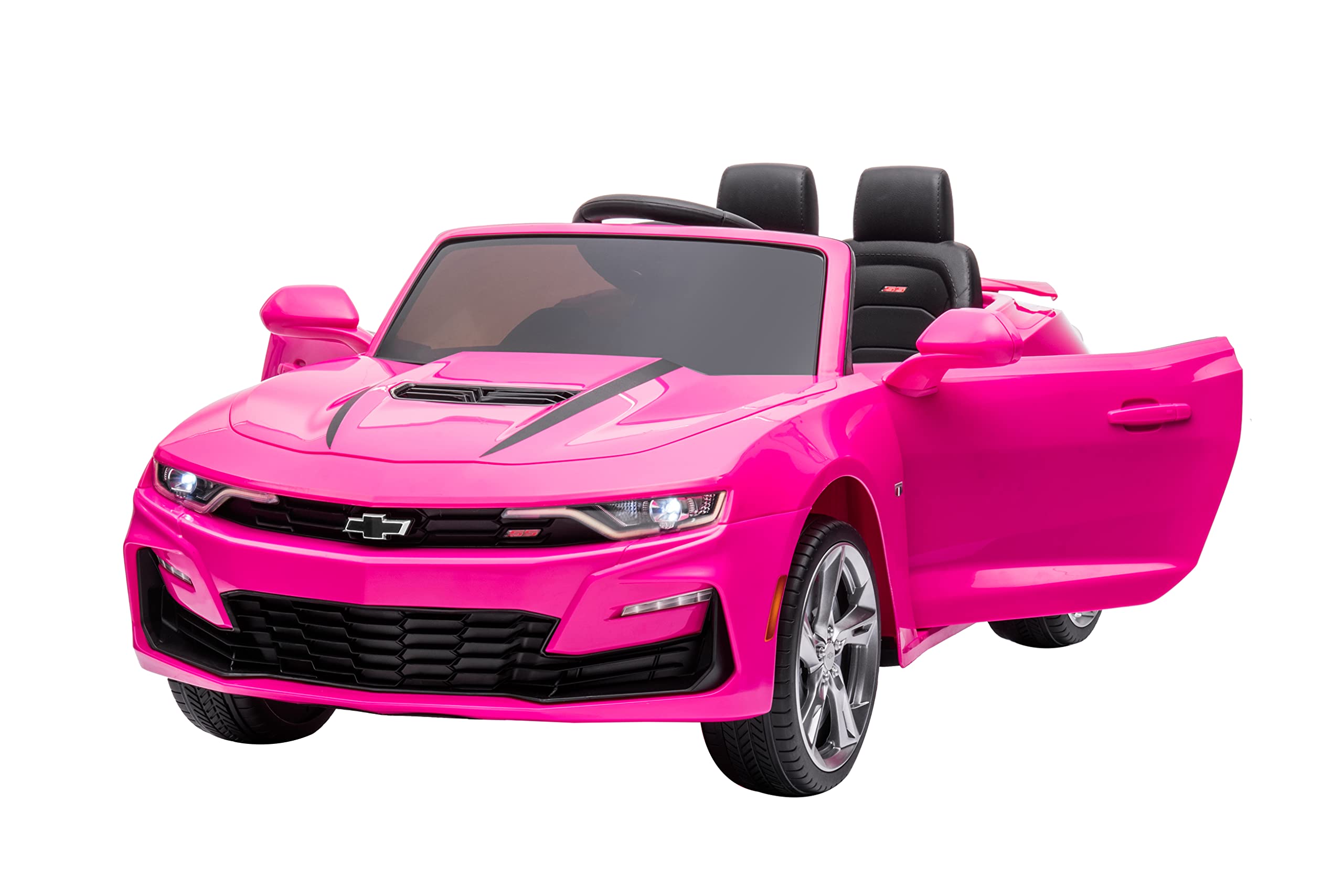 DAKOTT Kids Ride On Sports Car, 12V Battery Powered Chevy Camaro w/Parent Remote Control, Bluetooth, Horn, Music & Headlights Taillights for 3-6 Years