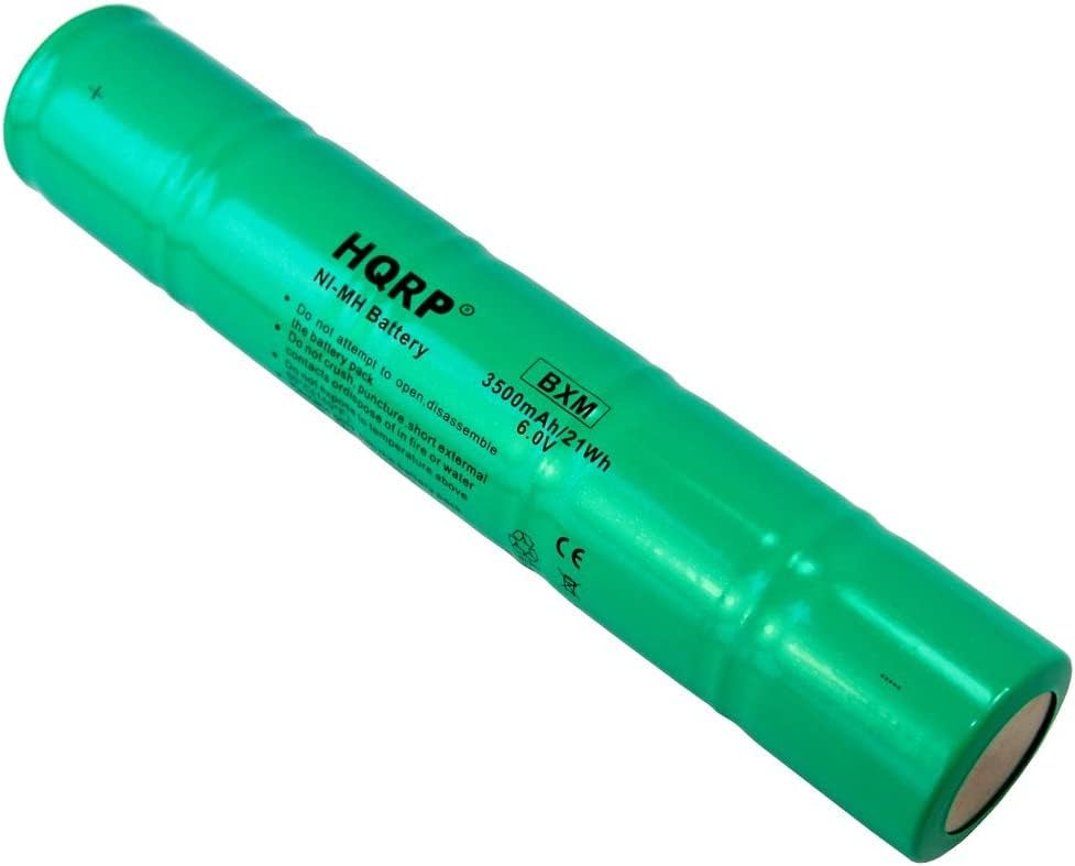 HQRP Ultra High Capacity Ni-Mh 1/2D 6V 3500mAh Rechargeable Battery for Maglite 201701/40070249 / ESR4EE3060 / ET2600D / ML5000 / N38AF008A Battery Replacement