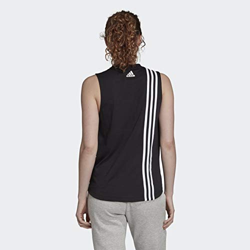 adidas Women's Must Haves 3-Stripes Tank Black/White Small