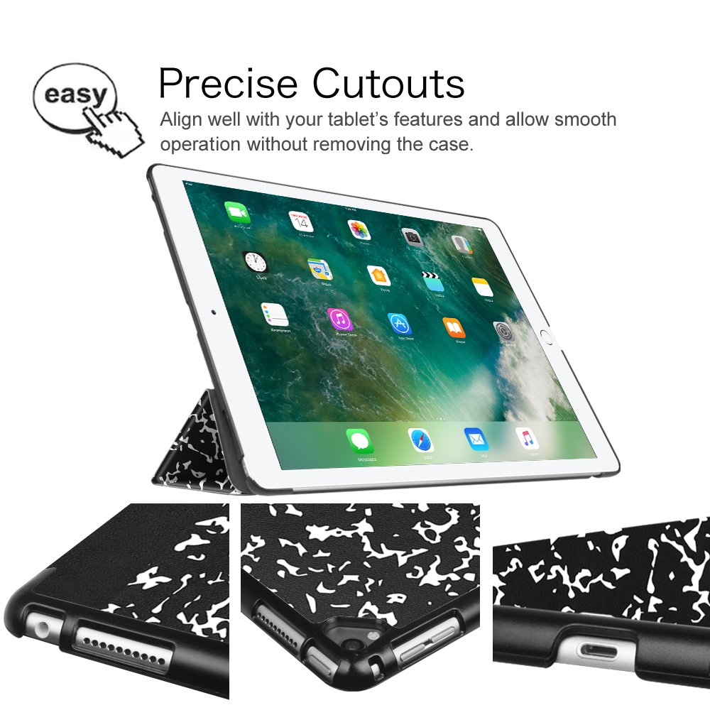 Fintie Case for iPad Pro 12.9 (2nd Gen) 2017 / iPad Pro 12.9 (1st Gen) 2015 - [SlimShell] Ultra Lightweight Standing Protective Cover with Auto Wake/Sleep, Composition Book Black