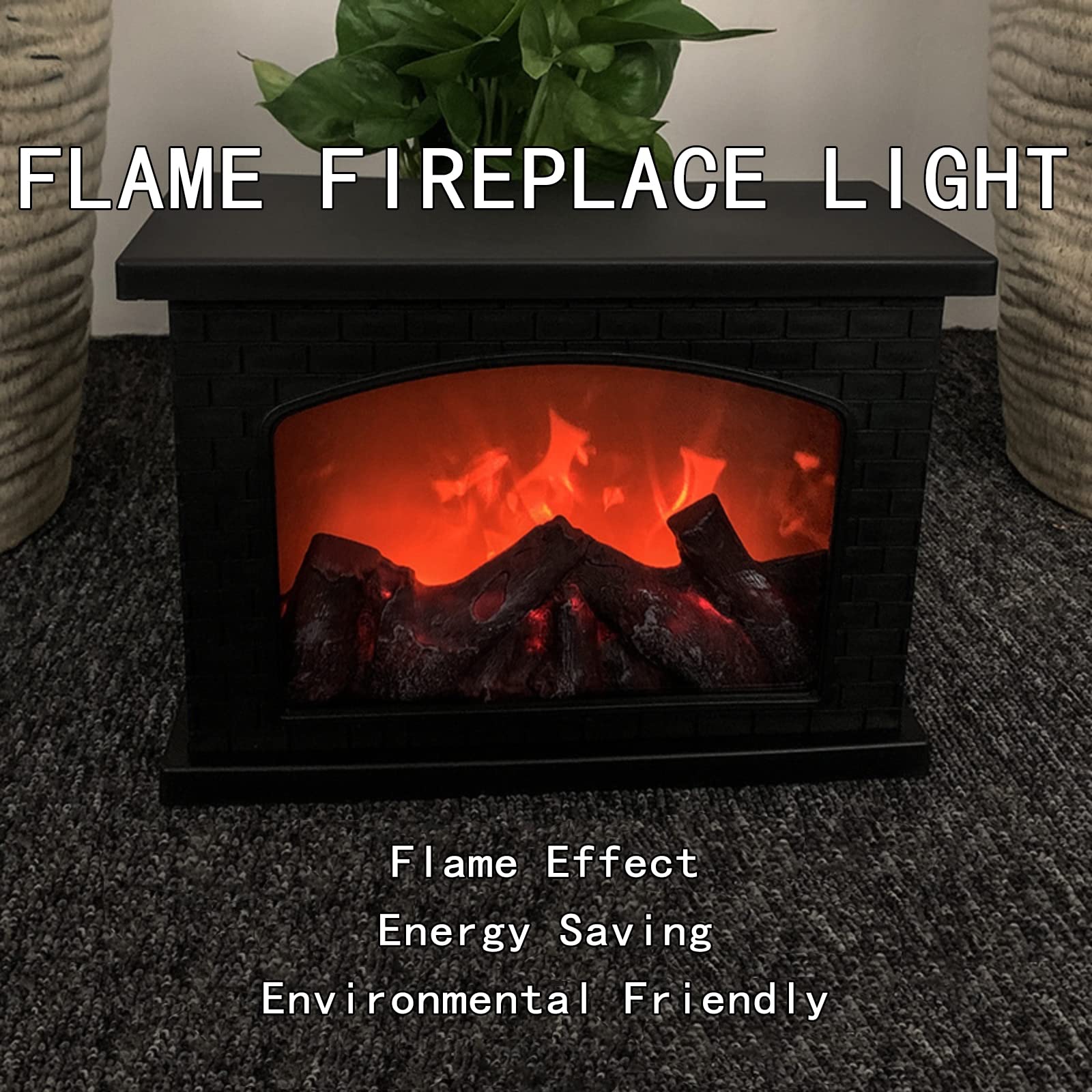 HRTX Waterproof Flame Led Camping Lantern, Home Christmas Lights, Metal Flickering Flame for Patio Garden Table Yard Halloween Christmas