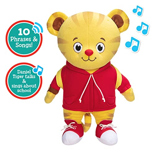 Daniel Tiger's Neighborhood Plush Daniel Tiger Back to School Feature Plush with Tigey and Backpack featuring Music, Sounds, and Phrases!