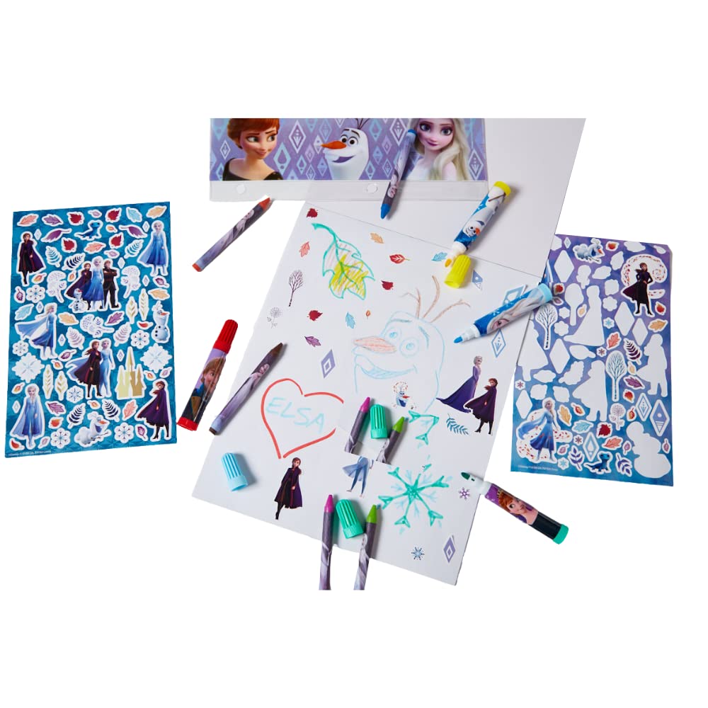 Disney Frozen 2 Elsa and Anna Kids Coloring Art and Sticker Set, 30 Pcs.
