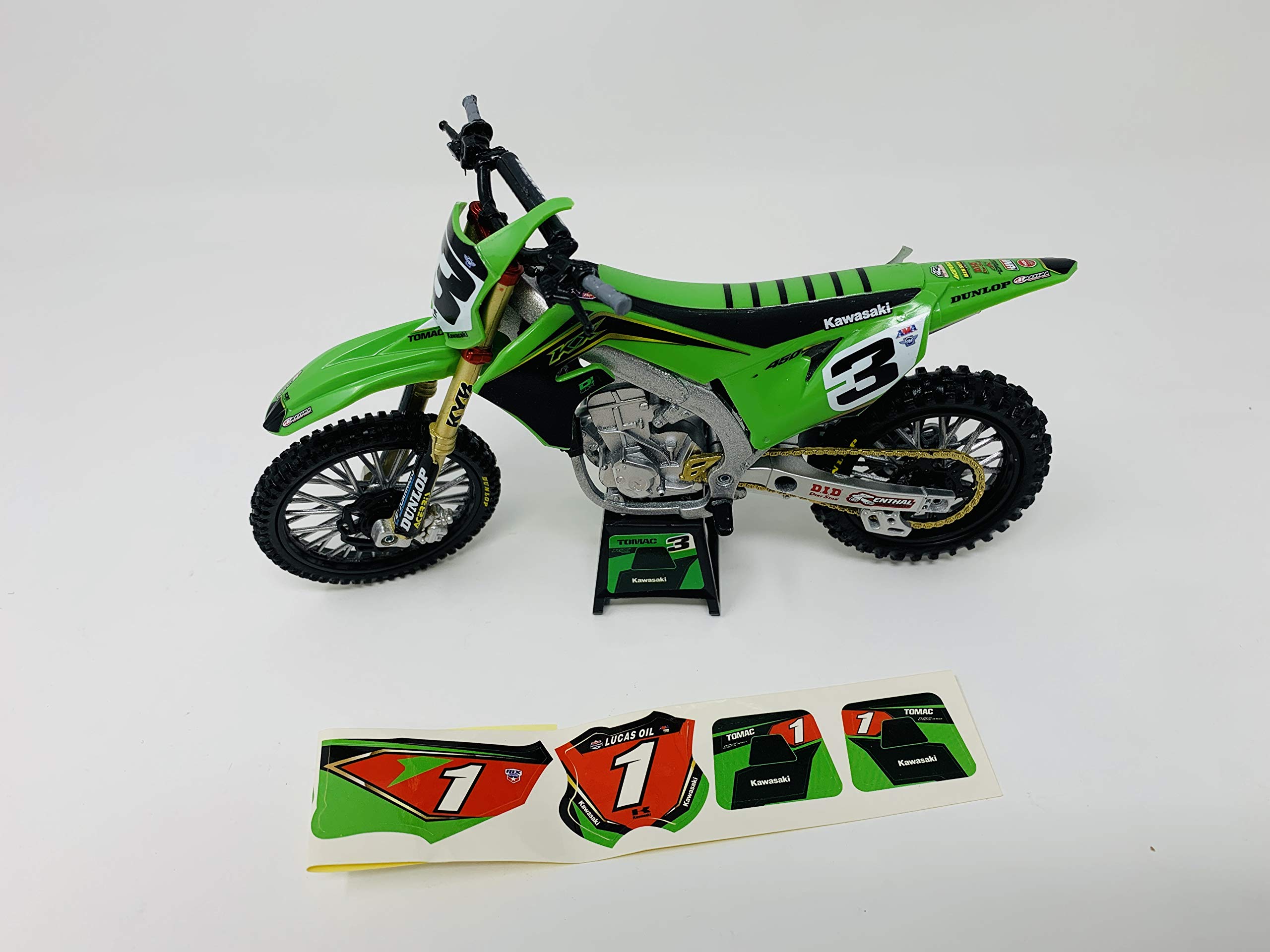 Kawasaki KX 450 #3 Eli Tomac Factory Racing 1/12 scale Diecast Motorcycle Model by New-Ray