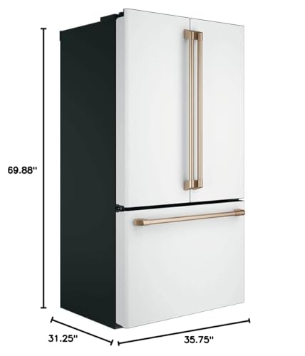 Cafe CWE23SP4MW2 23.1 cu. ft. Smart French Door Refrigerator in Matte White, Counter Depth and Fingerprint Resistant