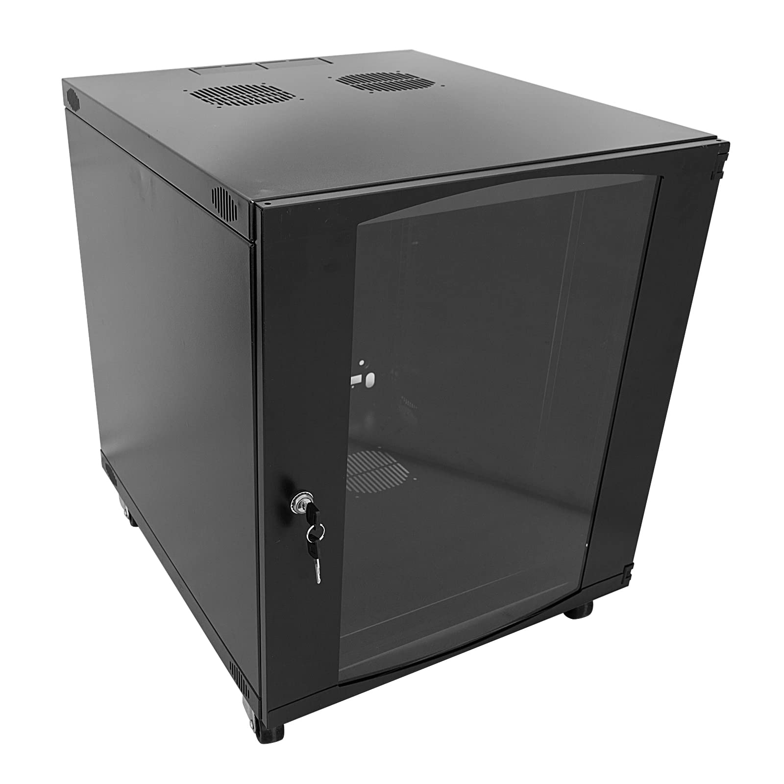 RAISING ELECTRONICS 15U Wall Mount Network Server Cabinet Rack Enclosure Door Lock