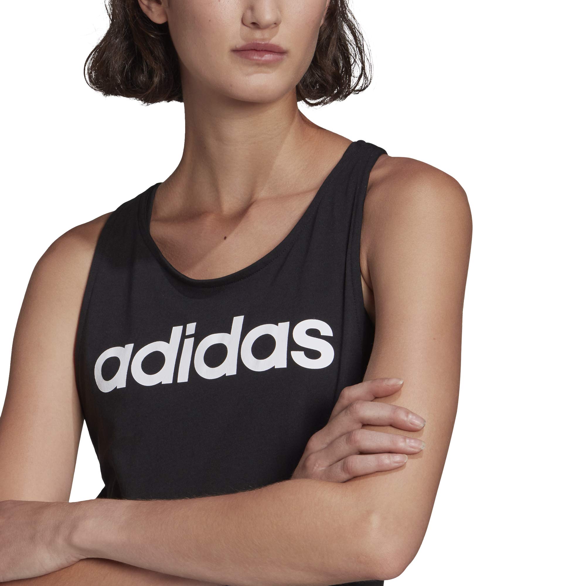 adidas Women's Loungewear Essentials Loose Logo Tank Top, Ice Mint/Ink, Large