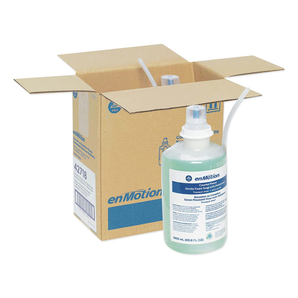 Georgia-Pacific 42718 GP enMotion Counter Mount Soap Refill, 1800 mL, Tranquil Aloe, 2/Carton