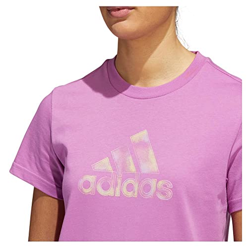 adidas Women's 2TN Graphic Tee, Lilac, Small