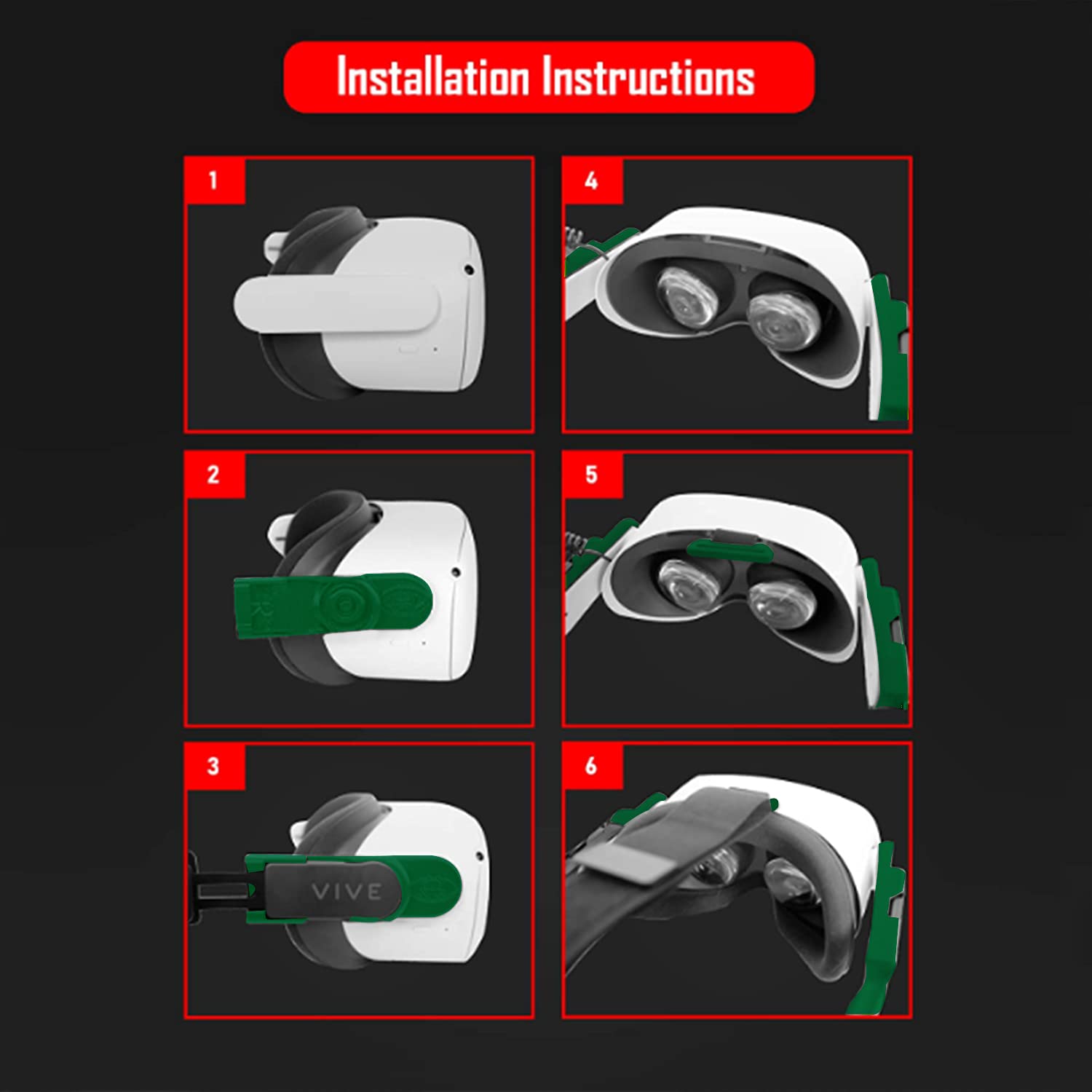 DeadEyeVR Deluxe Audio Strap Adapter for The DAS (Green)