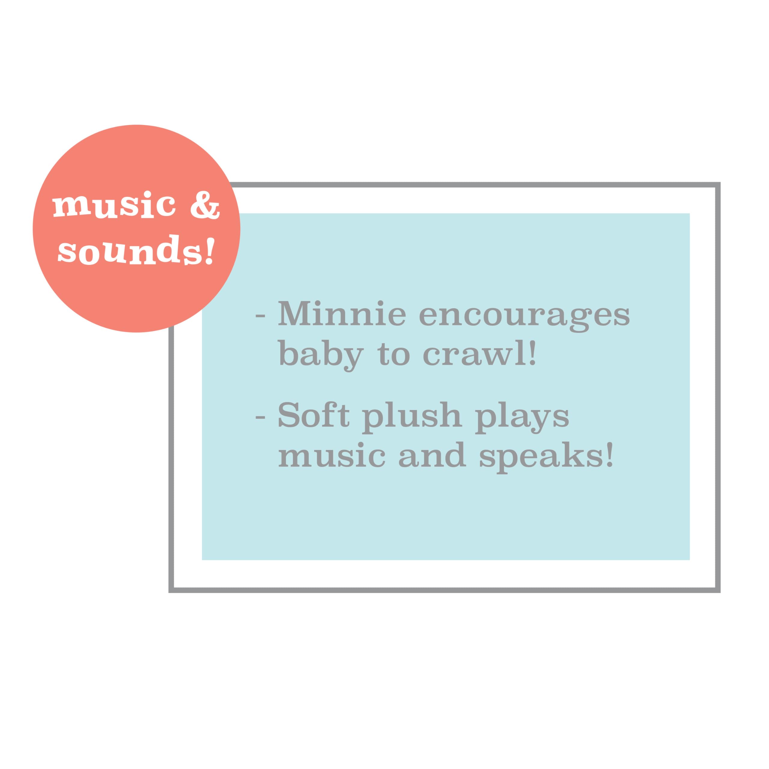 Disney Baby Musical Crawling Pals Plush, Minnie, Officially Licensed Kids Toys for Ages 09 Month by Just Play
