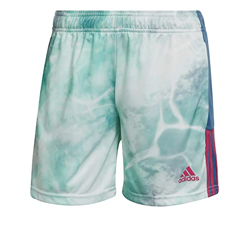 adidas womens Tiro Shorts, Altered Blue/Mint Rush/White, Medium US