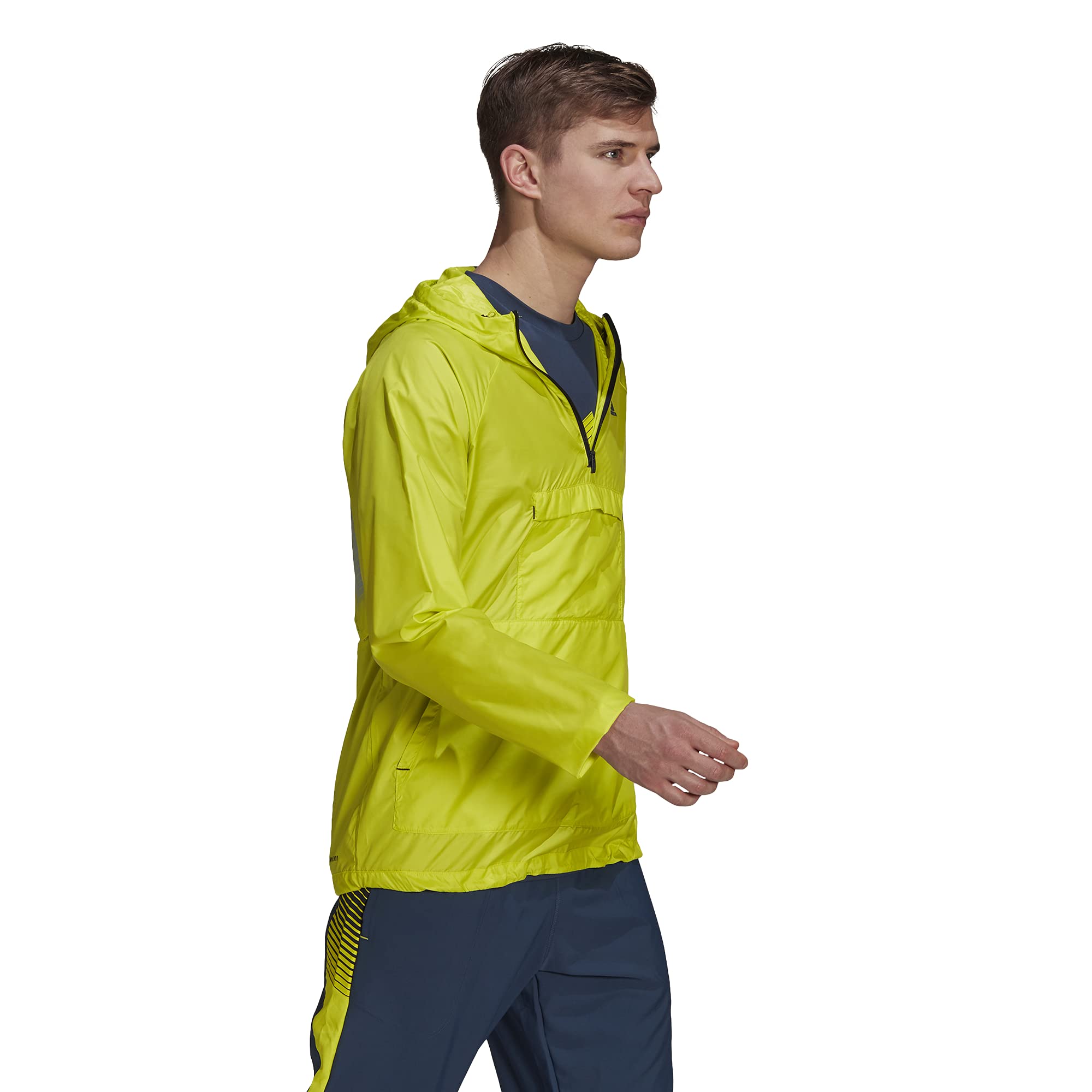 adidas,Mens,Activated Tech Windbreaker,Acid Yellow,XX-Large