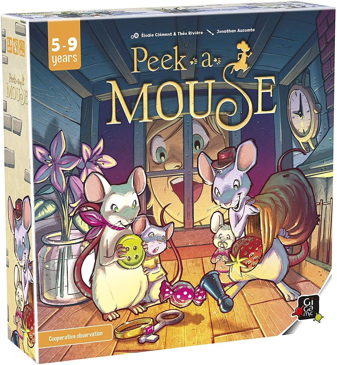 GIGAMIC Peek-A-Mouse | Cooperative Game for Kids and Families | Ages 5+ | 2 to 6 Players | 20 Minutes