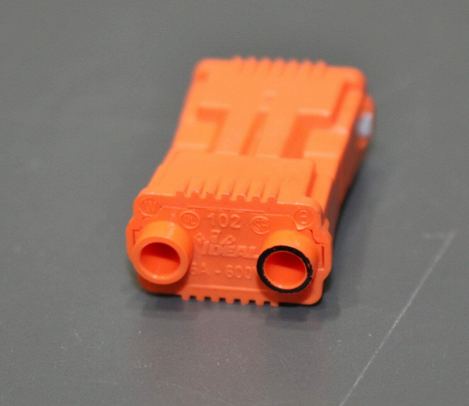 IDEAL Electrical 30-352J 14-12 AWG Luminaire Disconnect, 2-Wire, 6 Amp/600V Max, Orange, Screw Terminal, Screw Connector, Nylon