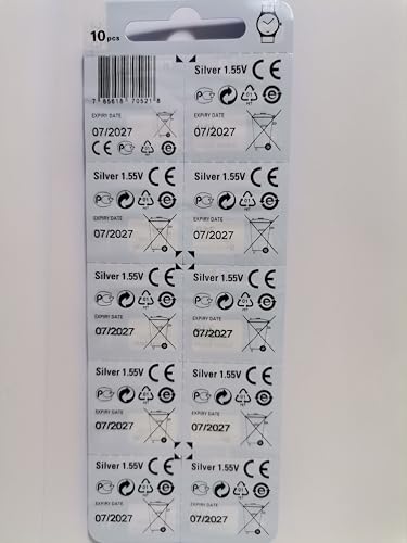 Renata 319 SR527SW Batteries - 1.55V Silver Oxide 319 Watch Battery (10 Count)