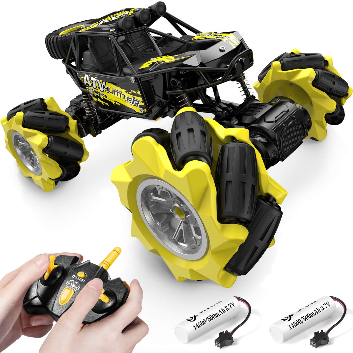 DoDoeleph Remote Control Car, Metal RC Cars, RC Monster Trucks 1/20 RC Stunt Car 360Β° Rotating 4WD 2.4Ghz All Terrains Rechargeable RC Crawler, Kids Girls Boys Toys Age 4-5 6-8 8-10