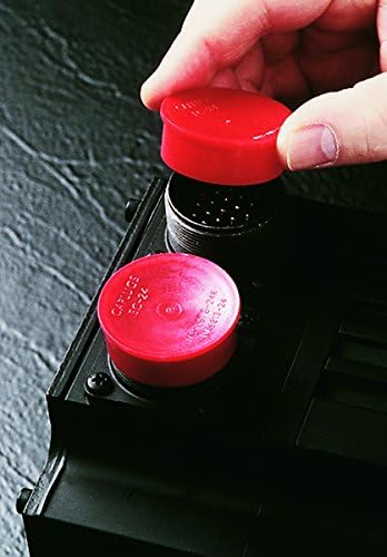 Caplugs EC-16 EC Series – Plastic Cap for Threaded Connectors, 500 Pack, Red LD-PE, Nominal Thread Size 1" Flanged, Protective Closures, Dirt and Moisture Seals, Finishing, Masking, Easy Removal