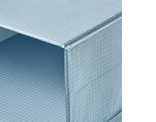 Ikea Stuk Heavy Duty 7 Compartment Clothes Storage Shelves (Light Turquoise 11 ¾x11 ¾x35 ½, 30x30x90 cm), Foldable Hanging Closet Organizer Polyester