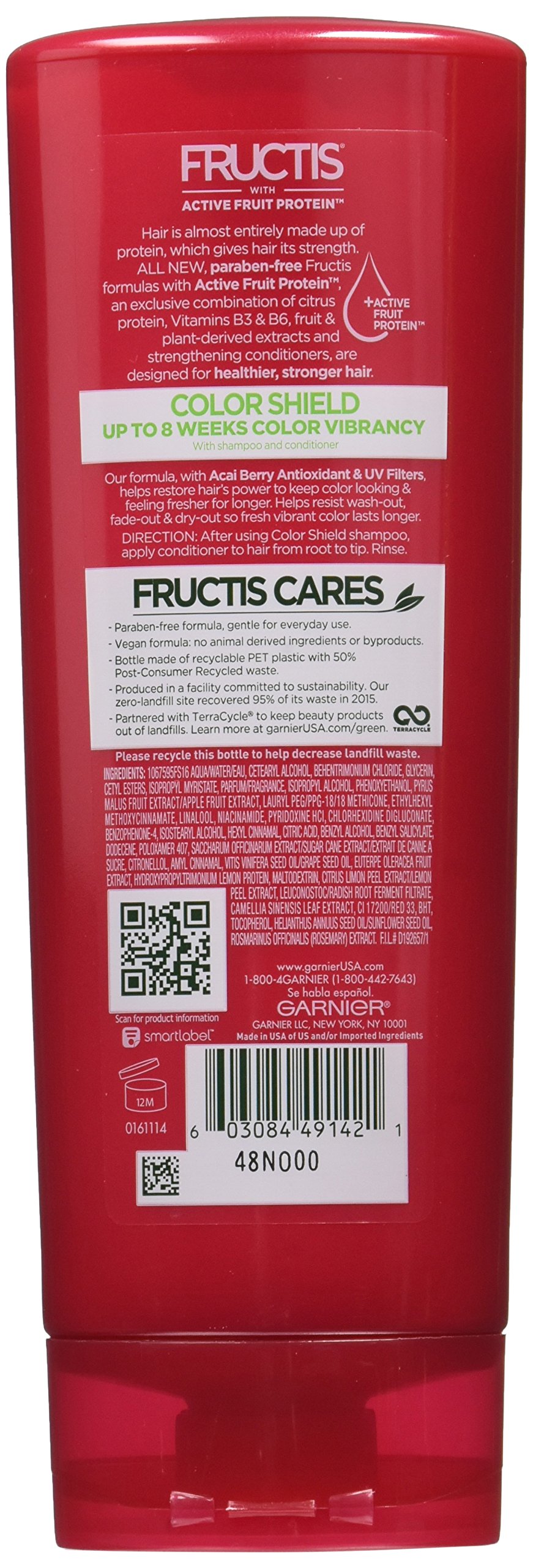 Garnier Fructis Color Shield Conditioner, Color-Treated Hair, 12 fl. oz.