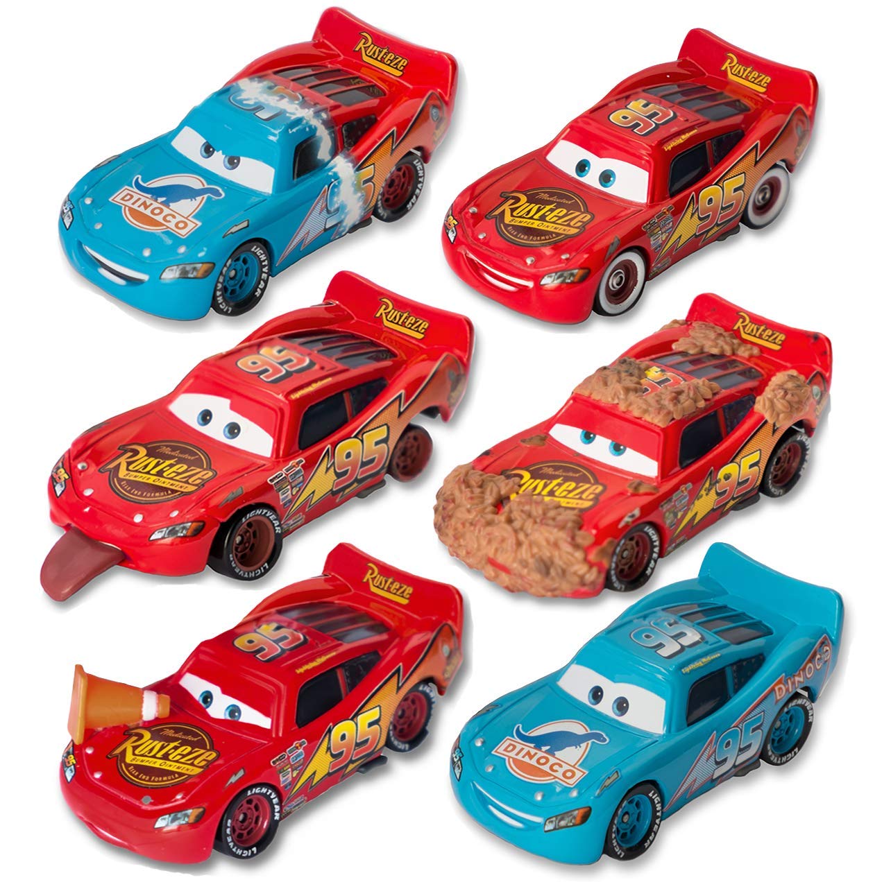 Disney/Pixar Cars Lightning McQueen Diecast Memorable Moments Collection (6 Pack)