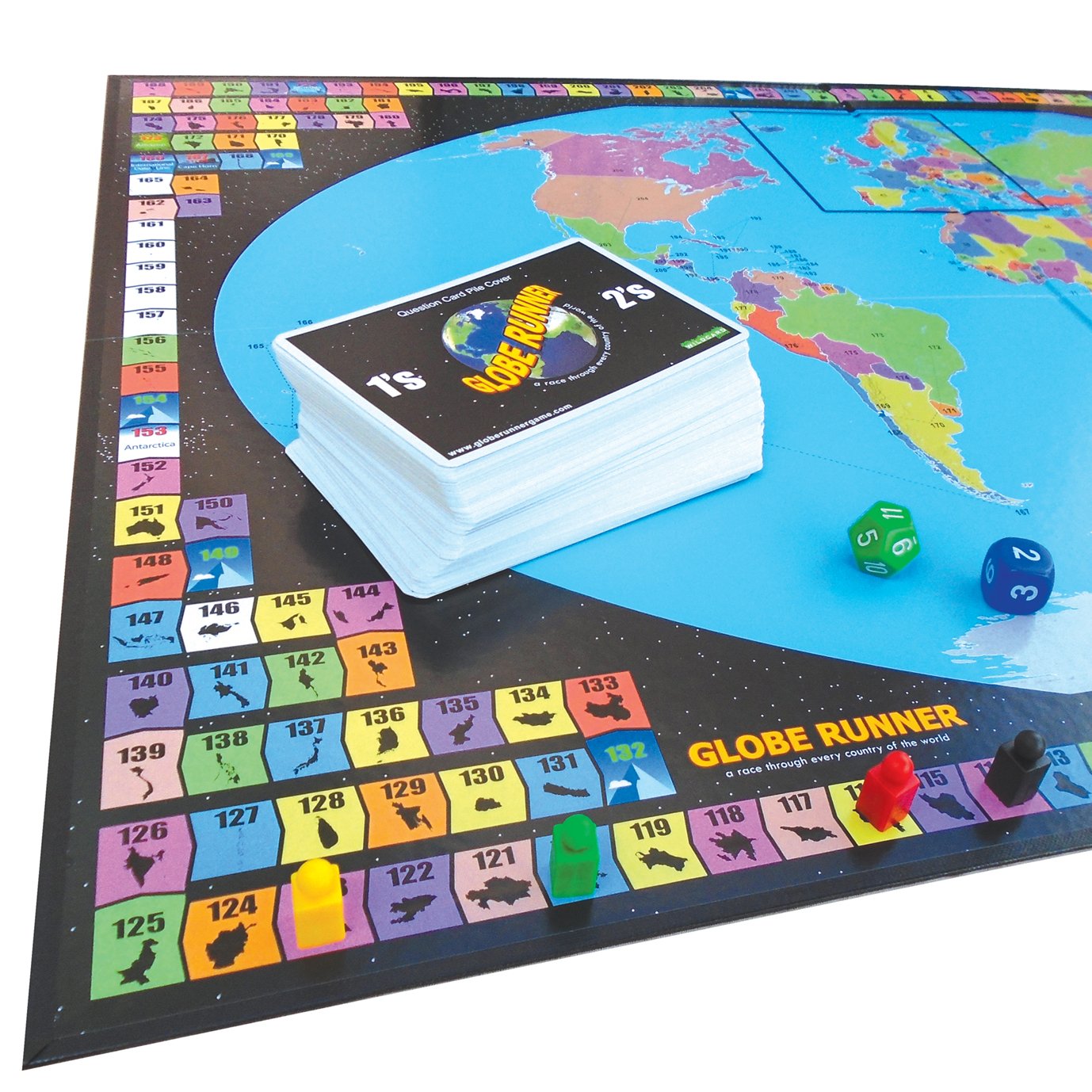 GLOBE RUNNER β Educational family board game for both kids and adults That races around The world through every country