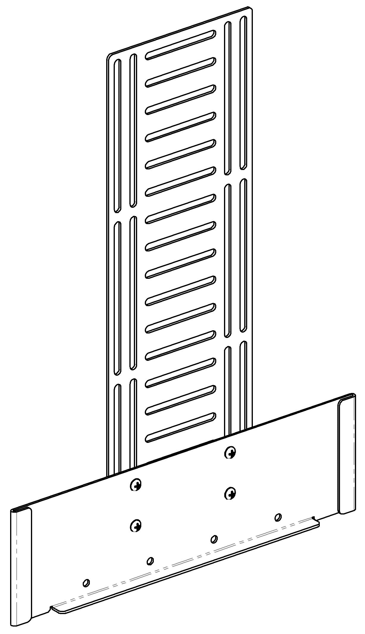 Practical Quality Systems Universal back of screen 75 100mm VESA bump bar mount for NCR 1635