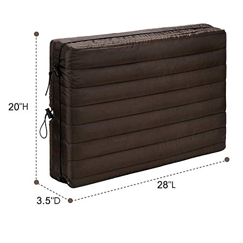 Indoor Air Conditioner Cover, AC Unit Covers for Inside, 28 x 20 x 3.5 inches(L x H x D)-Brown, with Free Drawstring