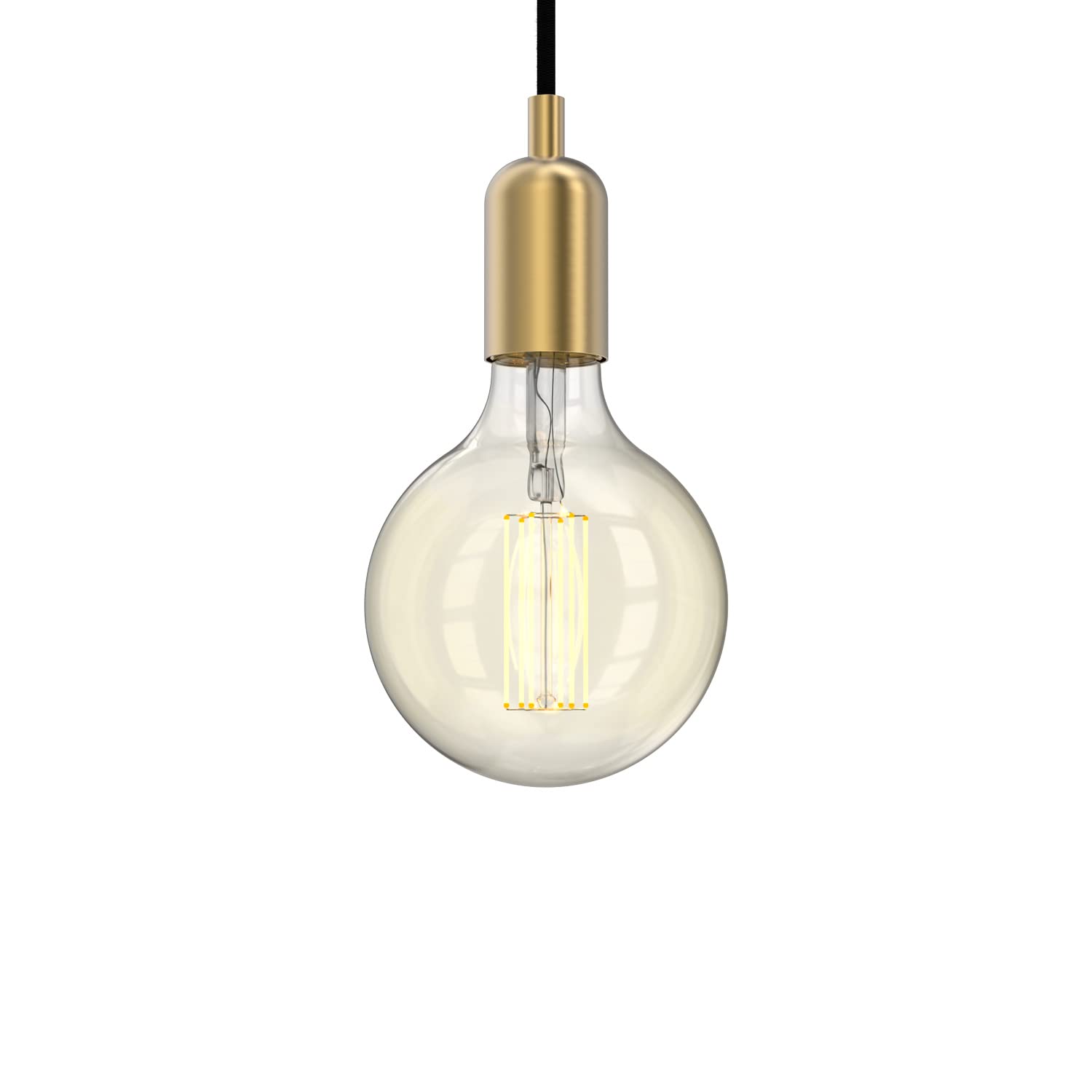 6W LED Edison Globe Bulb with Antique Gold Tint - Large G40 Vintage Filament Light Bulb, E26 Base, Fully Dimmable with Warm White Light, Bedford Collection