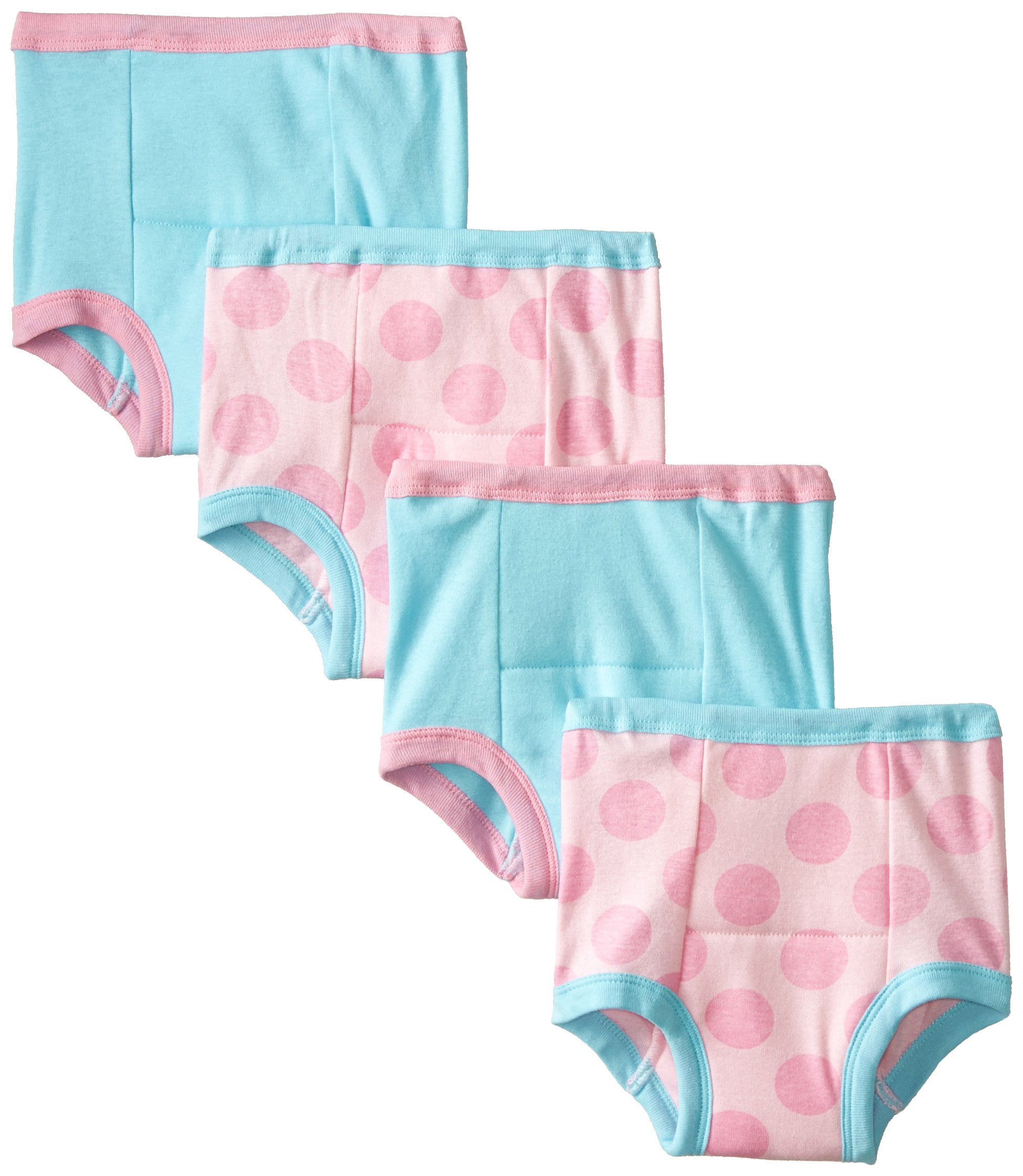 Gerber Baby Girls Infant Toddler 4 Pack Potty Training Pants Underwear Big Dots 2T