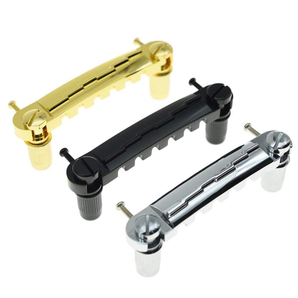 Dopro Chrome Electric Guitar Wrap Around Bridge Tailpiece for Les Paul LP Junior
