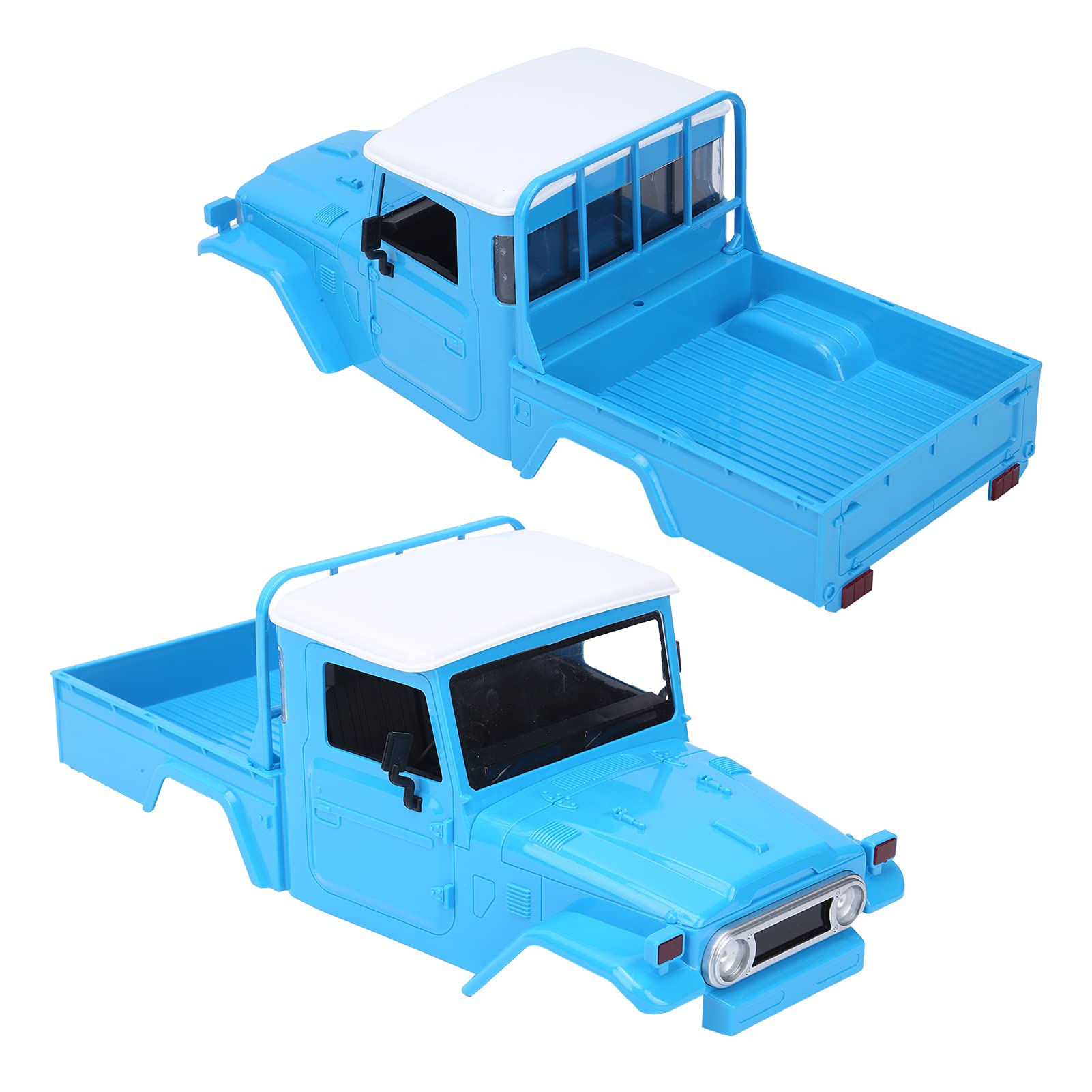 Dilwe RC Car Body Shell, Fernbedienung Pickup Karosserie DIY Modifikation Komponenten for MN45 1:12 RC Crawler, RC Car Body RC Accessories Spare Parts(Blue)
