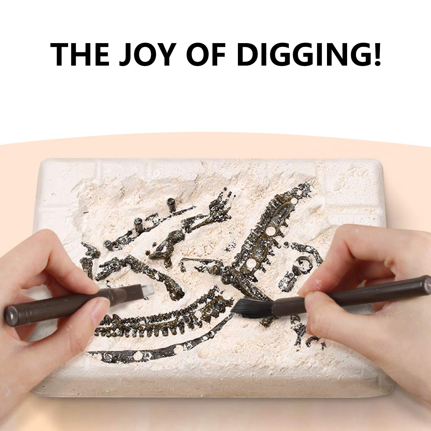 Dinosaur Fossil Digging Kit for Kids, Dinosaur Eggs Excavation Dig Kit, Dinosaur Toys for Kids 5-7 8-12, Great Birthday for Boys and Girls
