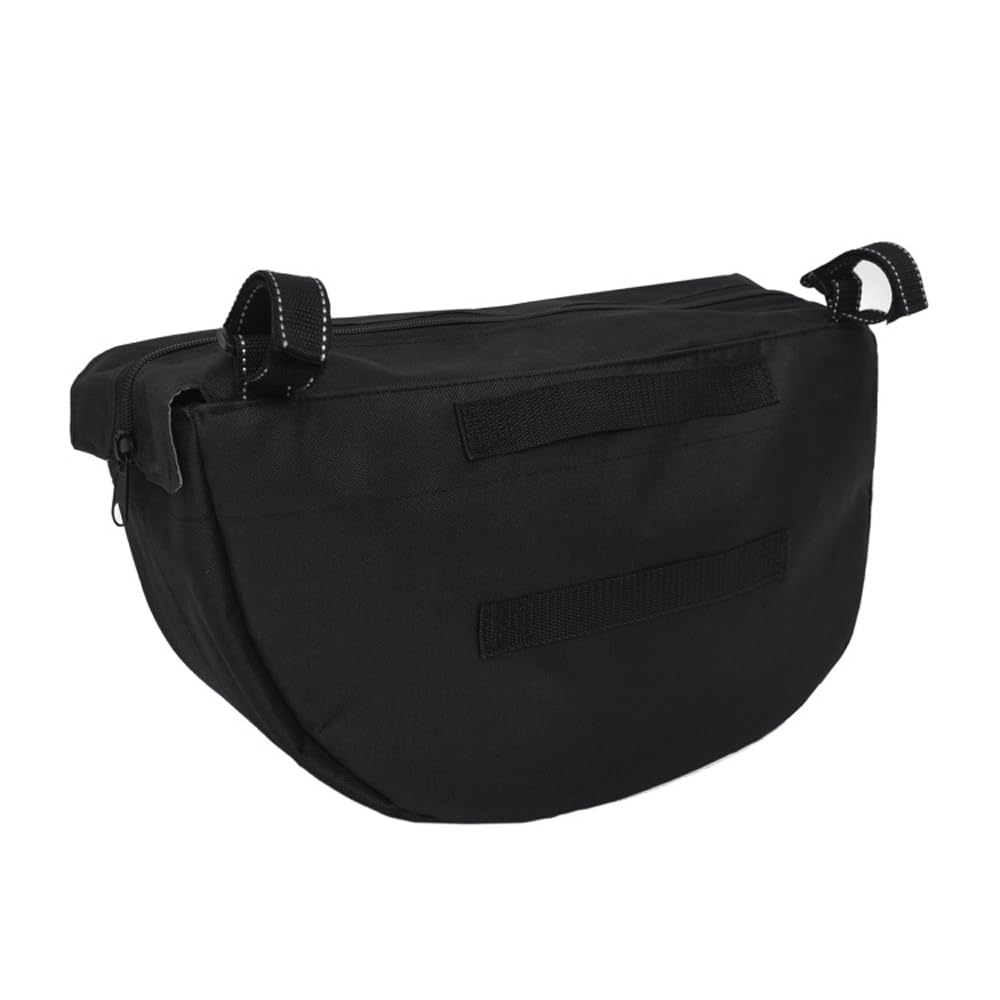 ROMIRUS Insulated Stroller Organizer, Side Sling Stroller Saddle Bag, Black