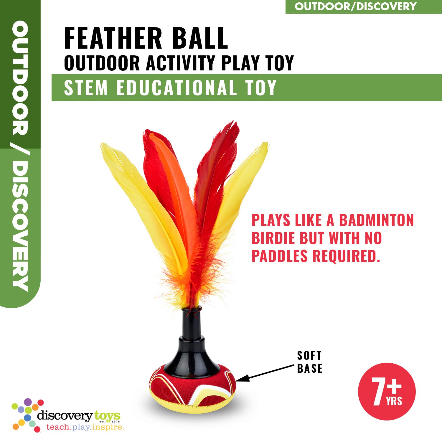 Discovery Toys GO-MO Feather Ball | Outdoor Activity Play Toy | Kid-Powered Learning | STEM Toy Early Childhood Development